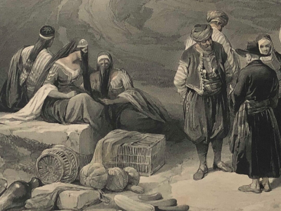 DAVID ROBERTS, 1843 Yaffa Ancient Joppa, Antique Engraving, an Ancient ...