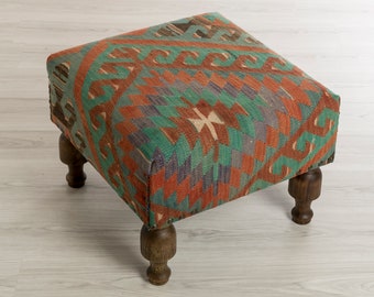 Ottoman Pouf Coffee Table Square Bench | Etsy