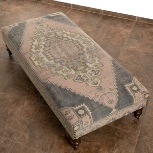 Ottoman Coffee Table , Aztec Patterned Furniture, Handmade Bohemian ...