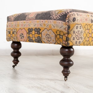 Ottoman Coffee Table , Aztec Patterned Furniture, Handmade Bohemian ...