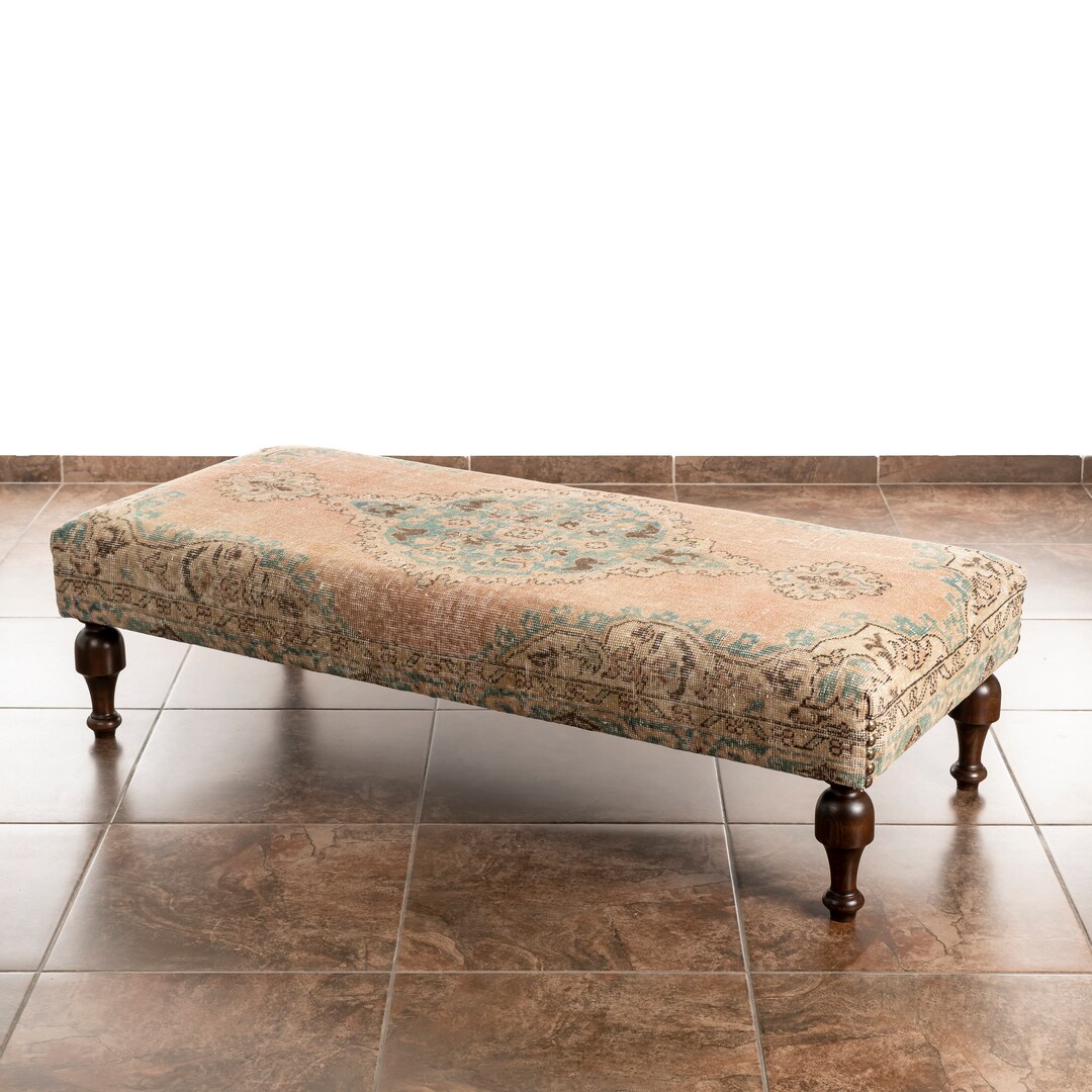 Ottoman Coffee Table , Aztec Patterned Furniture, Handmade Bohemian ...