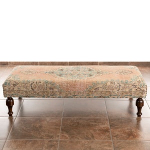 Ottoman Coffee Table , Aztec Patterned Furniture, Handmade Bohemian ...