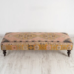 Ottoman Coffee Table , Aztec Patterned Furniture, Handmade Bohemian ...
