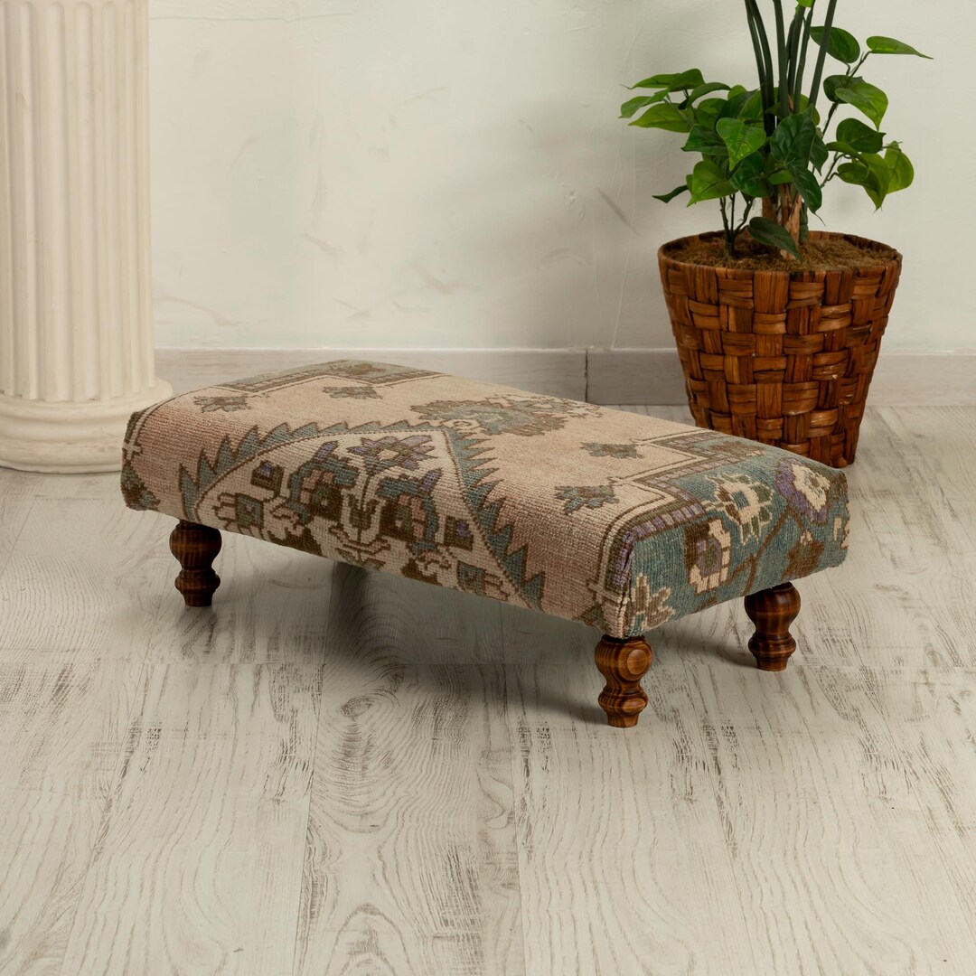 Vintage Footstool, Ottoman Footstool, Foot Rest, Pouffe Footstools ...