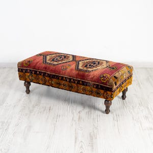 Ottoman Coffee Table , Aztec Patterned Furniture, Handmade Bohemian ...