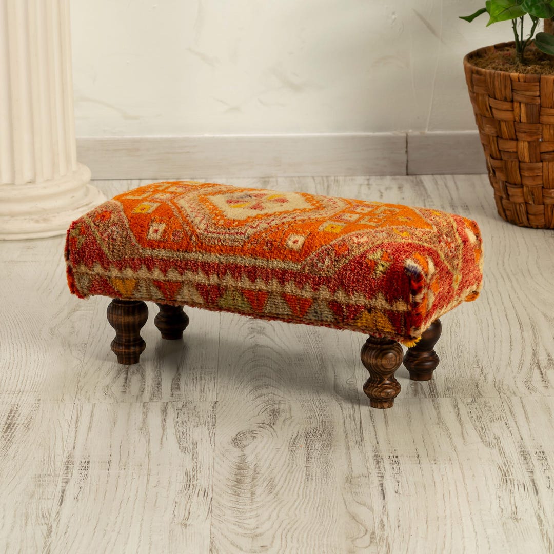 Vintage Footstool, Ottoman Footstool, Foot Rest, Pouffe Footstools ...