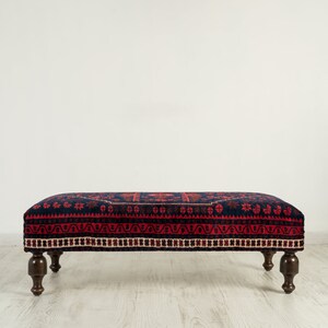 Ottoman Coffee Table , Aztec Patterned Furniture, Handmade Bohemian ...