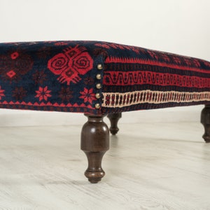 Ottoman Coffee Table , Aztec Patterned Furniture, Handmade Bohemian ...