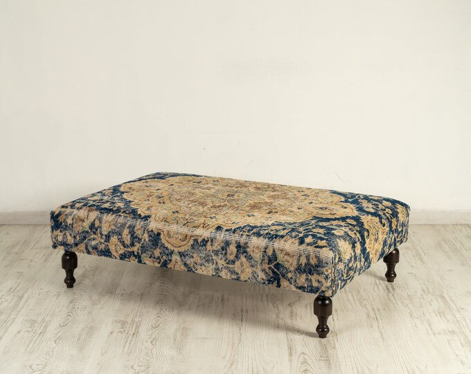 Ottoman Coffee Table , Aztec Patterned Furniture, Handmade Bohemian ...