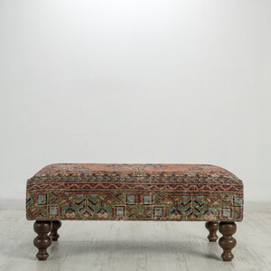 Ottoman Coffee Table , Aztec Patterned Furniture, Handmade Bohemian ...