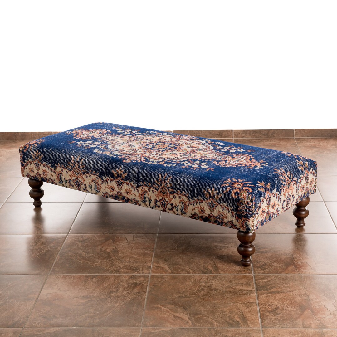 Ottoman Coffee Table , Aztec Patterned Furniture, Handmade Bohemian ...