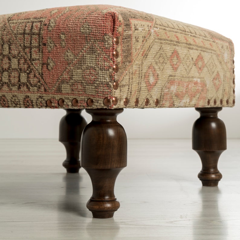 Ottoman Pouf Coffee Table Square Bench | Etsy