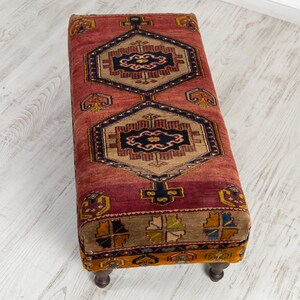 Ottoman Coffee Table , Aztec Patterned Furniture, Handmade Bohemian ...