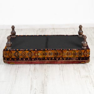 Ottoman Coffee Table , Aztec Patterned Furniture, Handmade Bohemian ...