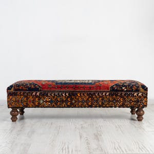 Ottoman Coffee Table , Aztec Patterned Furniture, Handmade Bohemian ...