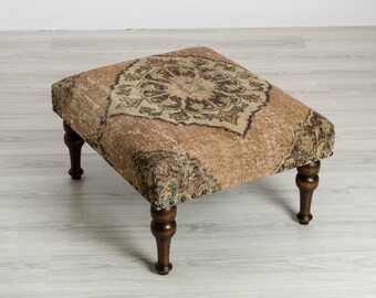 Ottoman Pouf Coffee Table Square Bench | Etsy