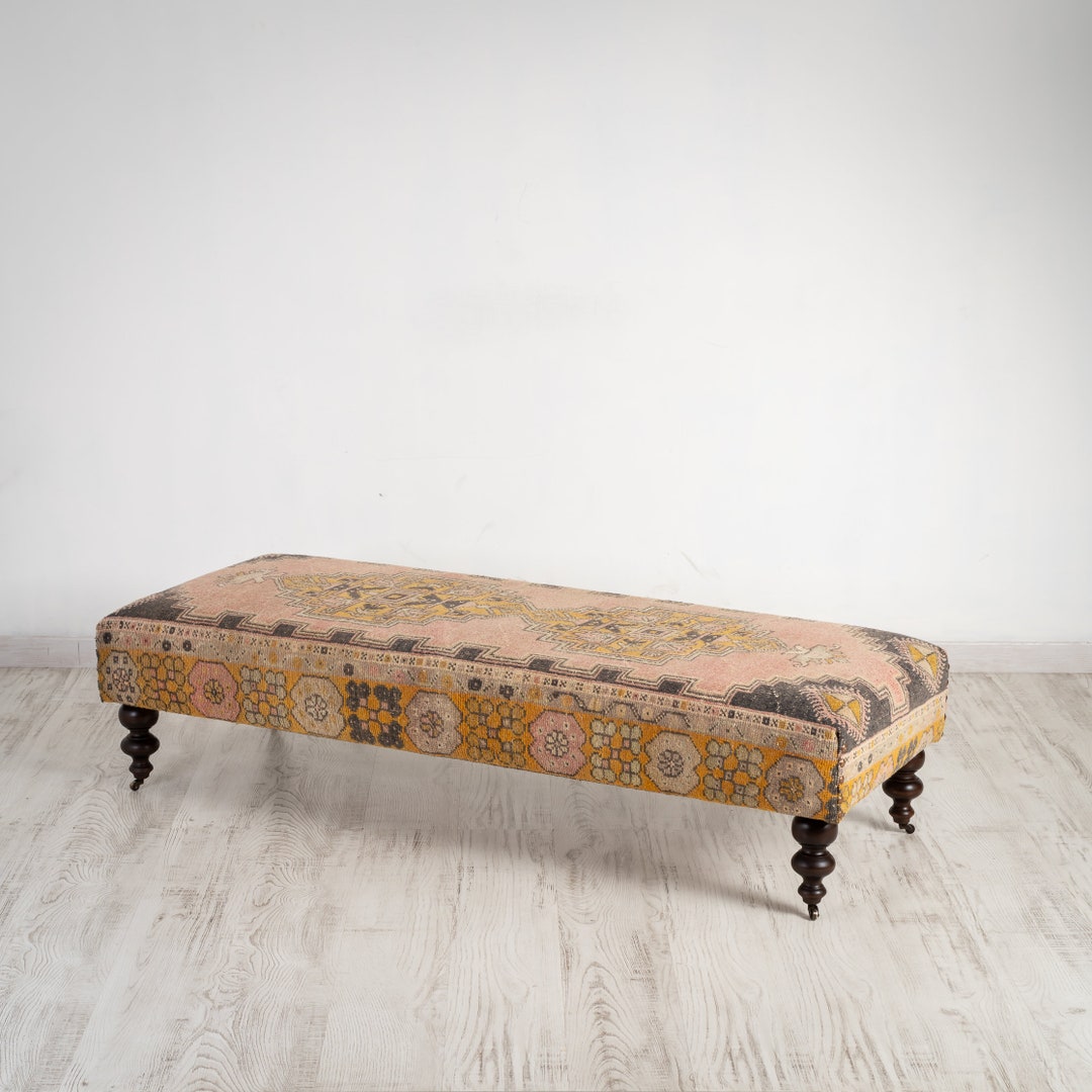 Ottoman Coffee Table , Aztec Patterned Furniture, Handmade Bohemian ...