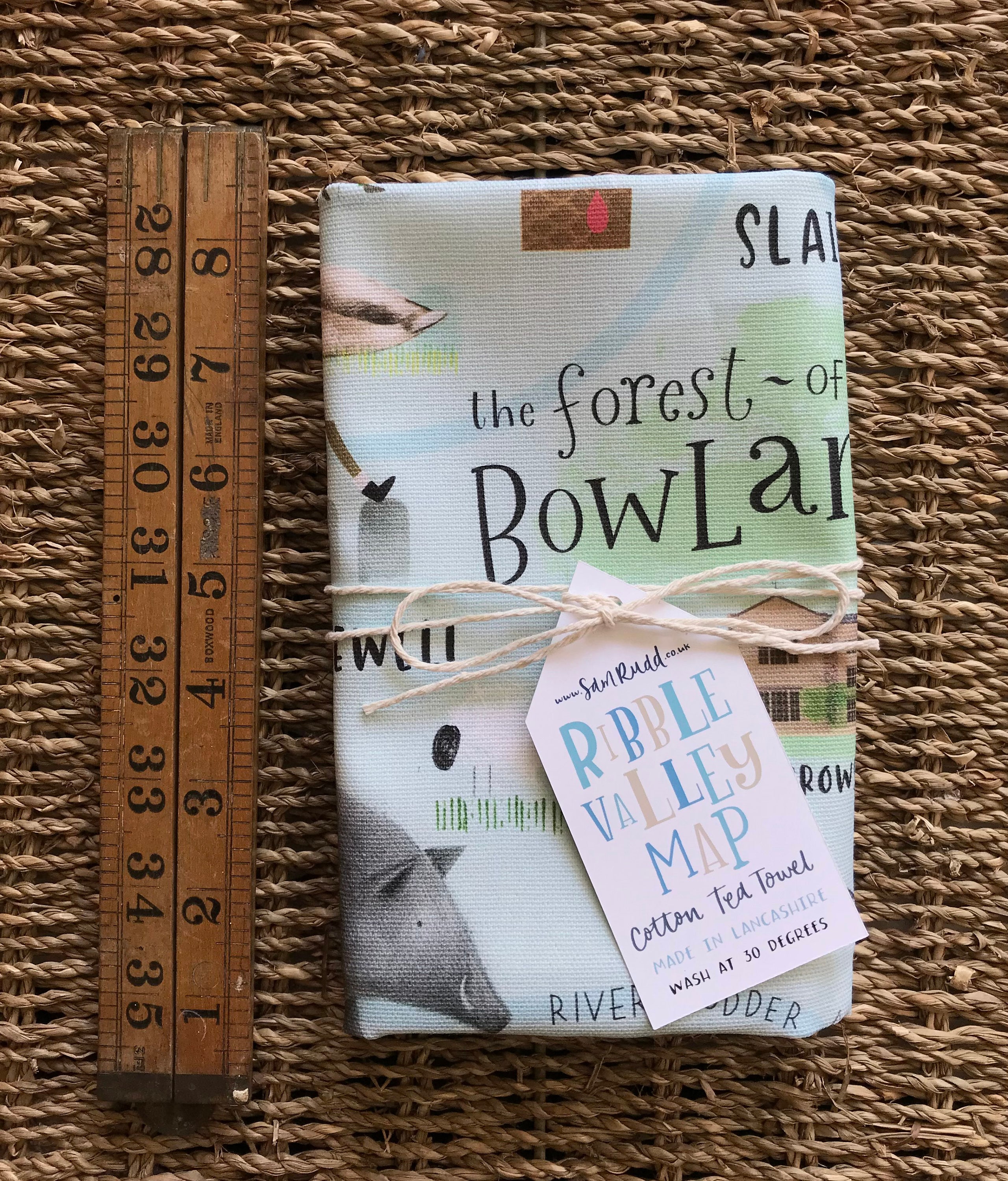 Tea Towel-illustrated Map of the Ribble Valley - Etsy UK