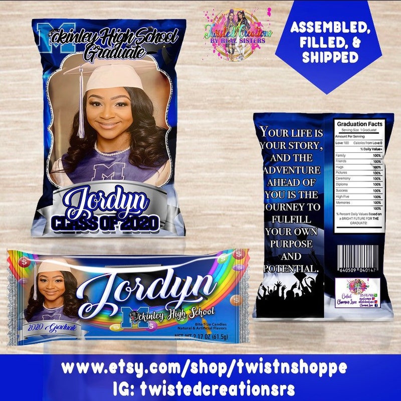 Graduation Chip Bags - Etsy