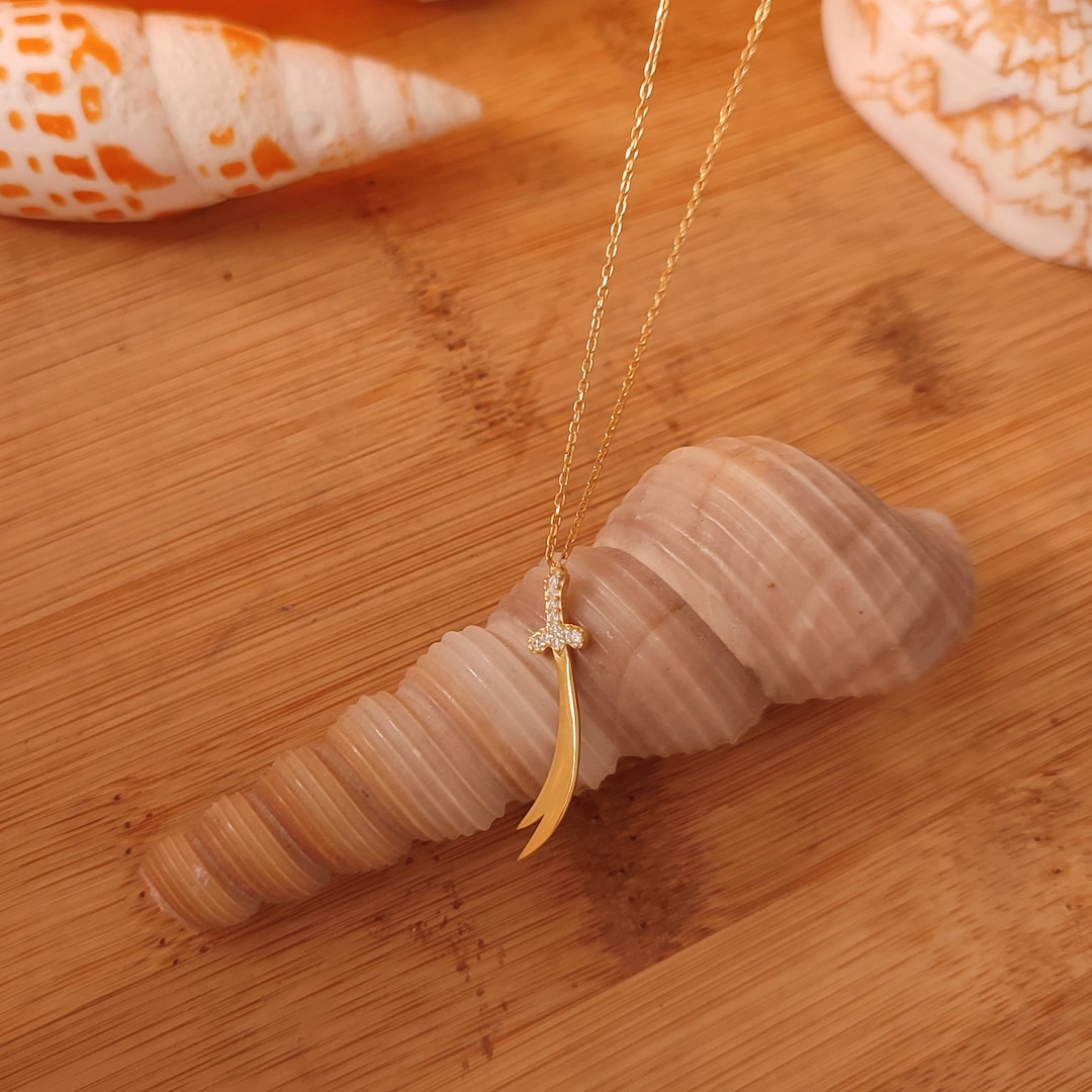 Silver the Sword of Wisdom Zulfiqar Necklace, Womens Silver Necklace ...