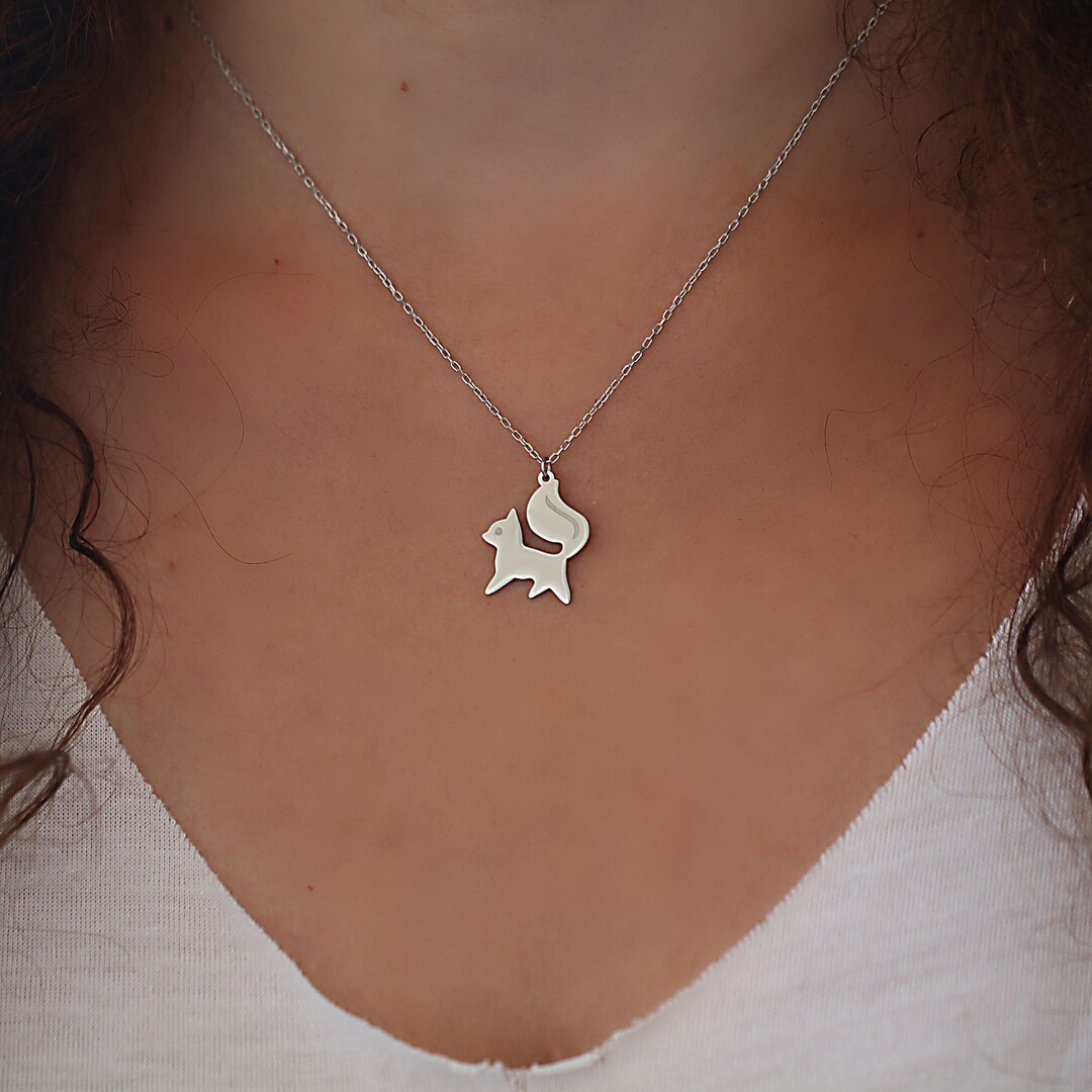 Squirrel Shaped Necklace, Squirrel Charms, Lovely Squirrel Necklace ...