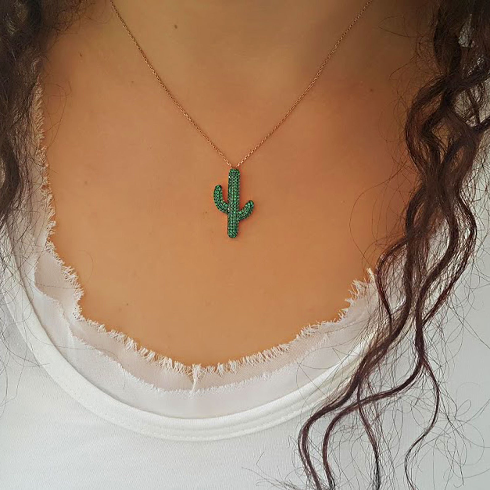 Cactus Shaped Necklaces Cactus Shaped Charms Lovely Cactus - Etsy