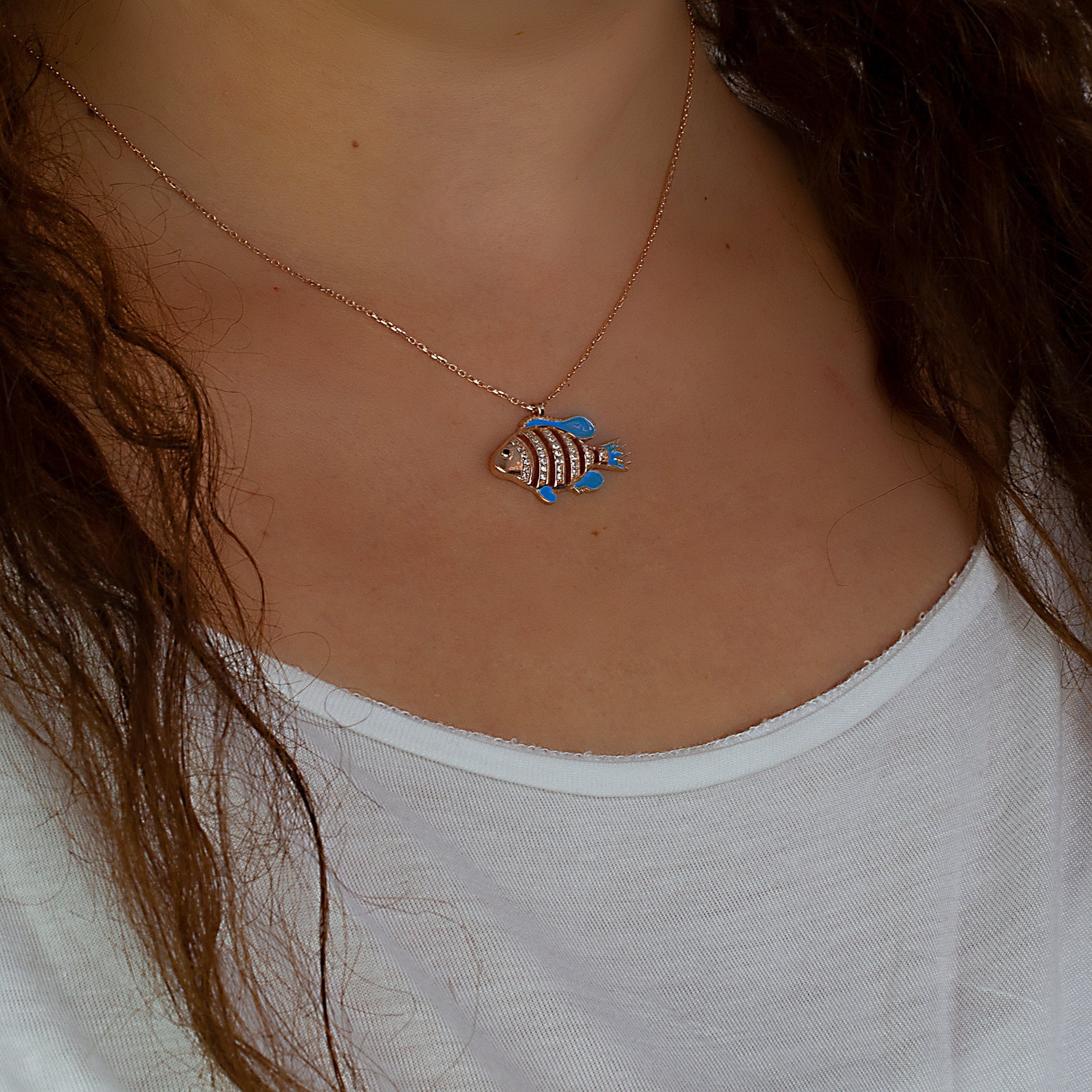 Fish Necklaces Fish Charms Lovely Fish Necklaces Women Gift | Etsy