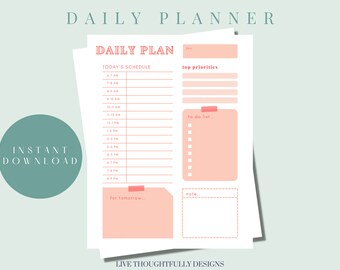 Editable Daily Schedule Planner, Daily Schedule Template, Day Schedule ...