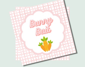 PRINTABLE Bunny Bait Gift Tag - Easter Printable - Easter Game - Easter ...