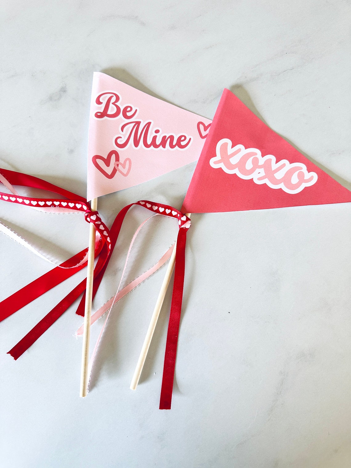 PRINTABLE Valentine Pennant Flags Happy Valentine's Day Flag Valentine ...