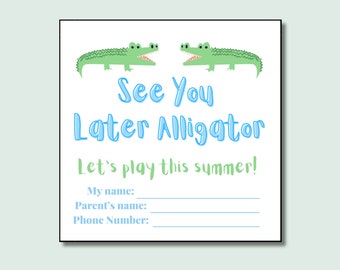PRINTABLE End of Year Keep in Touch Cards, Kids Calling Cards, Play ...