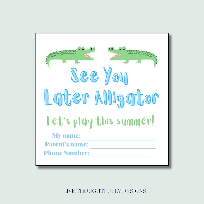 PRINTABLE End of Year Keep in Touch Cards, Kids Calling Cards, Play Date Card, Boys, Girls, Kids ...