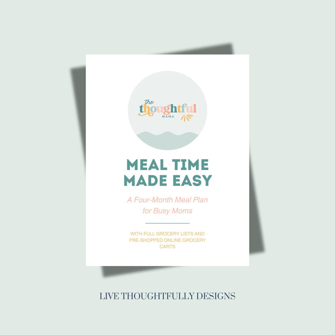 4 Month Meal Plan for Busy Moms, Busy Weeknight Meal Plan - Etsy