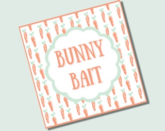 PRINTABLE Bunny Bait Gift Tag - Easter Printable - Easter Game - Easter ...
