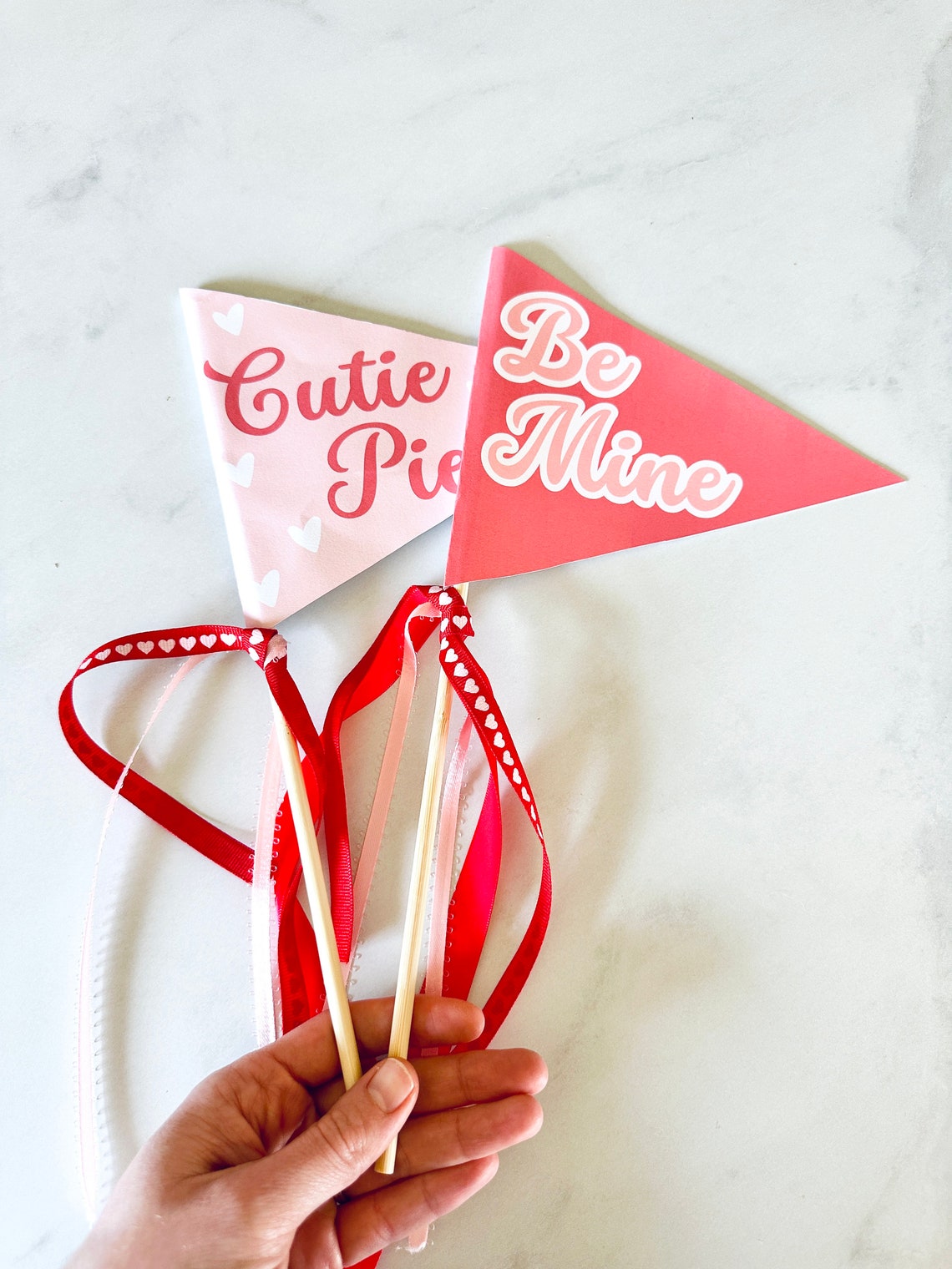 PRINTABLE Valentine Pennant Flags Happy Valentine's Day Flag Valentine ...