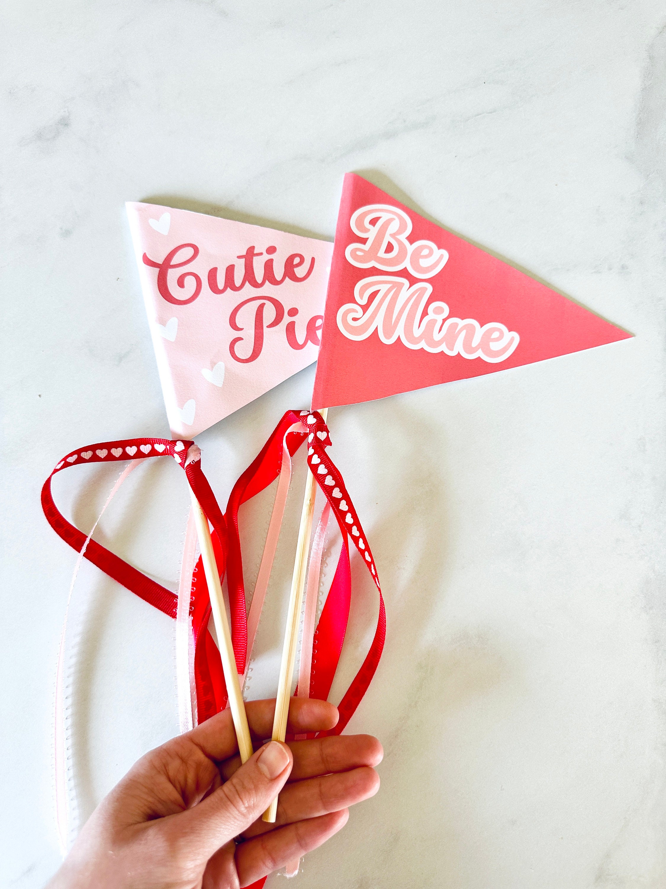 PRINTABLE Valentine Pennant Flags Happy Valentine's Day Flag Valentine ...