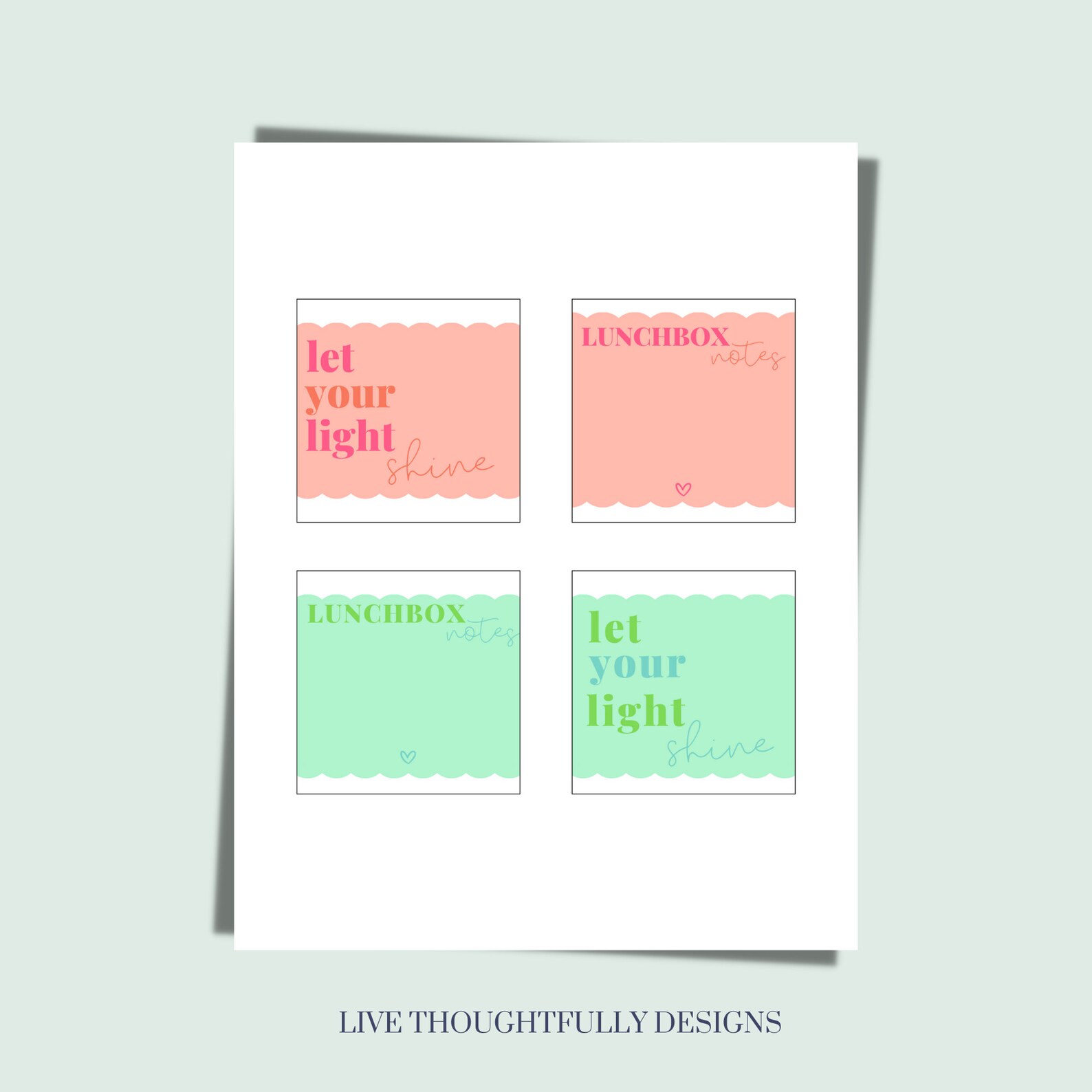 Printable - Lunch Box Notes, Lunch Box Love Notes, Lunch Box Messages ...