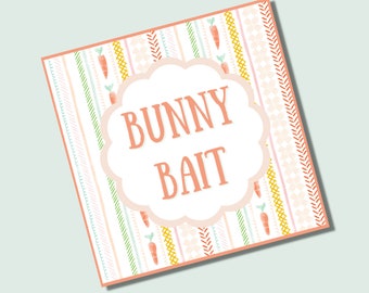PRINTABLE Bunny Bait Gift Tag - Easter Printable - Easter Game - Easter ...