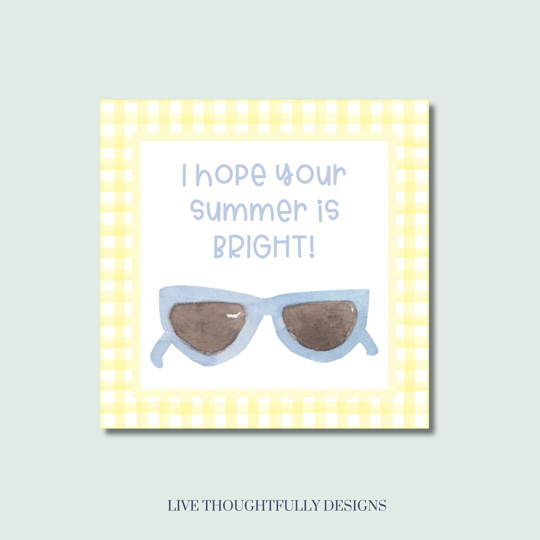 PRINTABLE End of School Tag - Happy Summer Tag - End of the Year ...