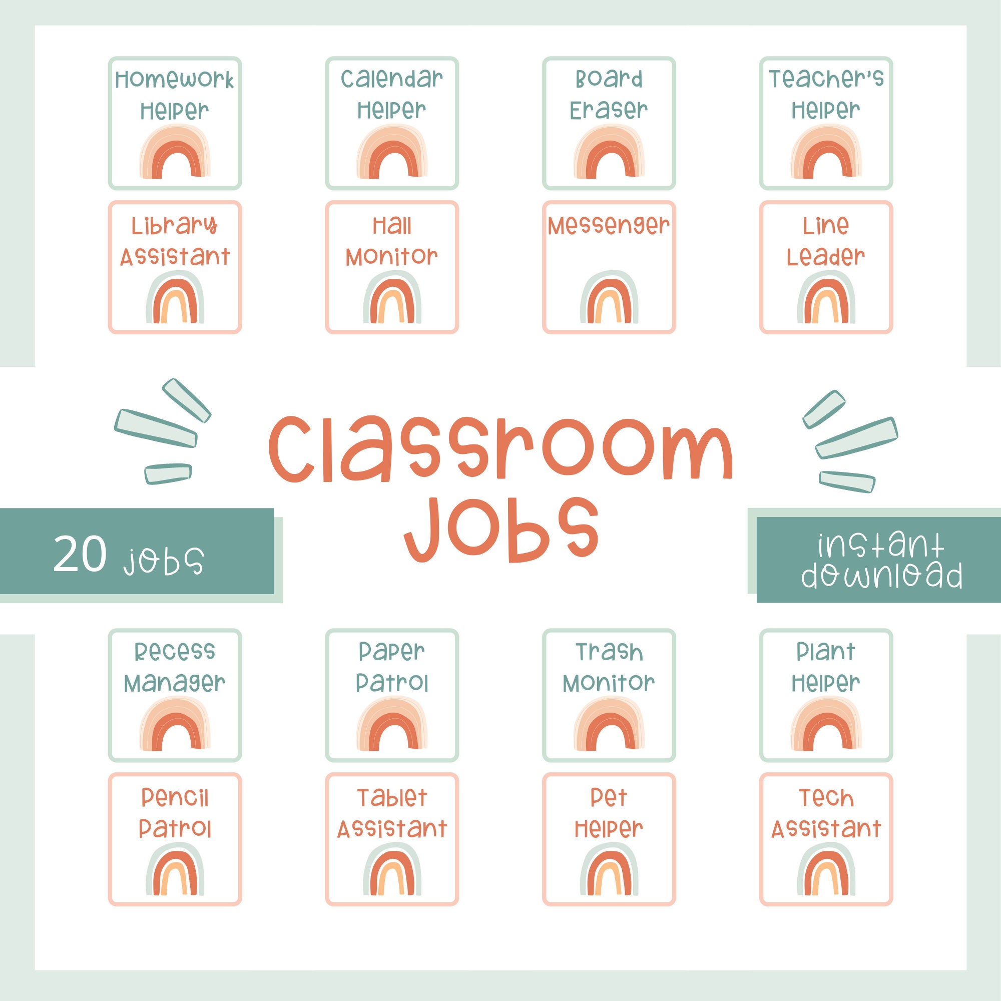 Modern Rainbow Theme Classroom Decor Bundle Rainbow Classroom Decor ...