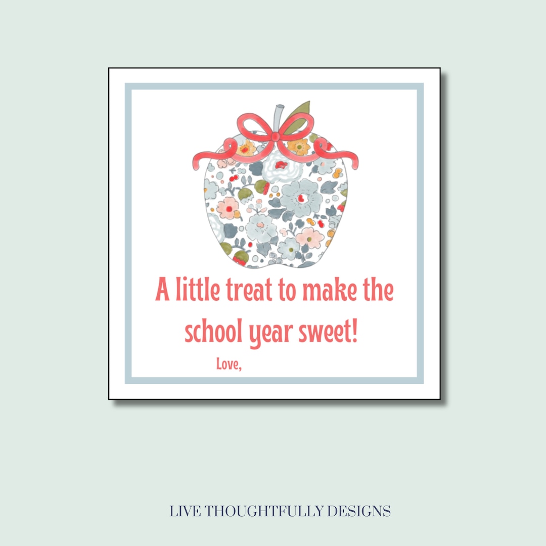 PRINTABLE First Day of School Gift Tag School Printable Teacher Gift ...