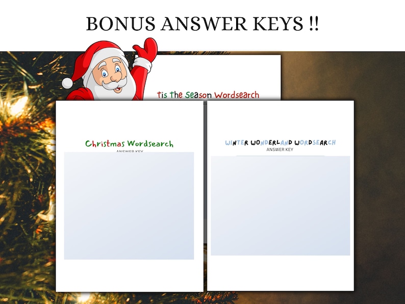 Christmas Word Search Bundle, Holiday Activity for Kids, Christmas PDF ...