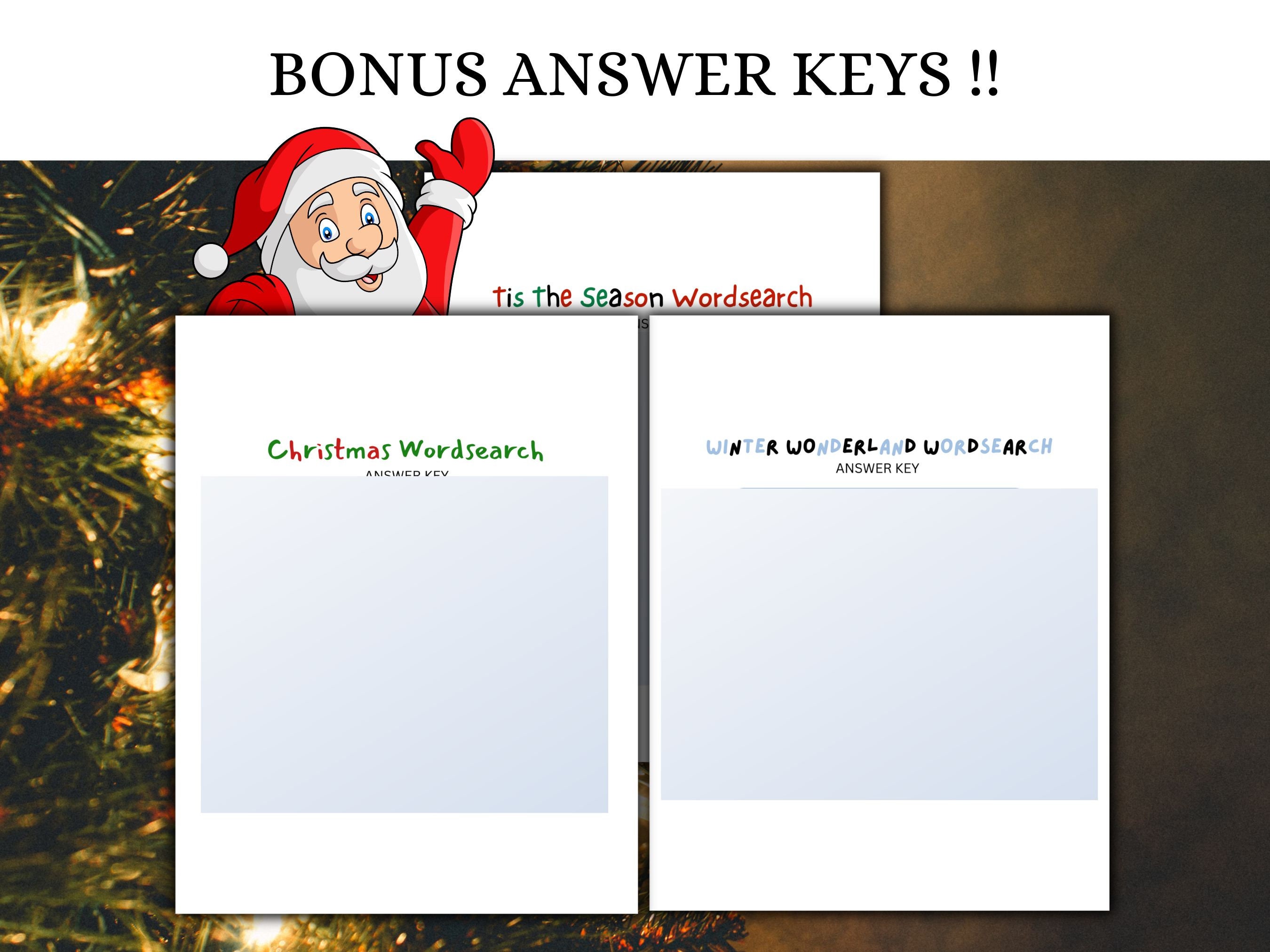 Christmas Word Search Bundle, Holiday Activity for Kids, Christmas PDF ...