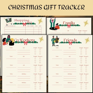 Printable Christmas Gift Tracker, Printable Christmas Planner ...
