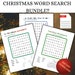 Christmas Word Search Bundle, Holiday Activity for Kids, Christmas PDF ...