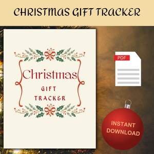 Printable Christmas Gift Tracker, Printable Christmas Planner ...