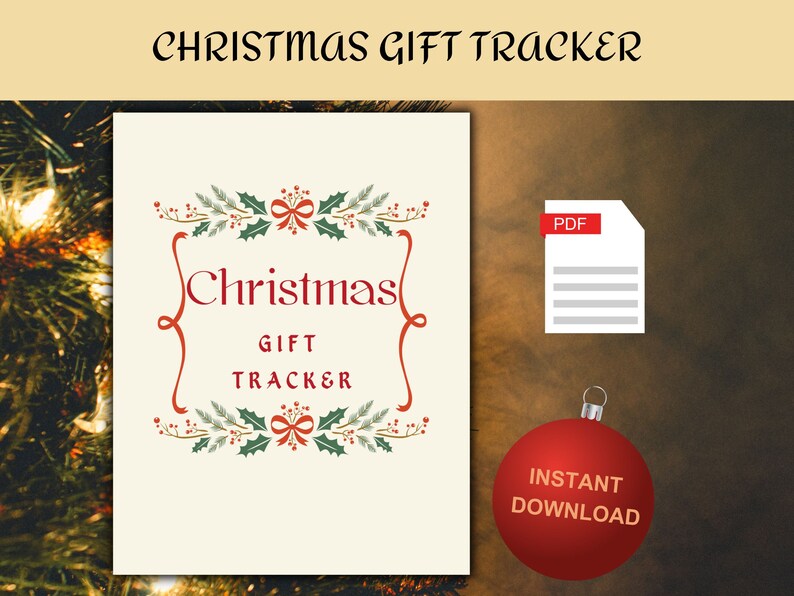 Printable Christmas Gift Tracker, Printable Christmas Planner ...