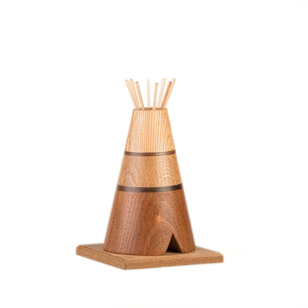 Handmade Wooden Indian Teepee Incense Cone/pastille Burner Made of ...