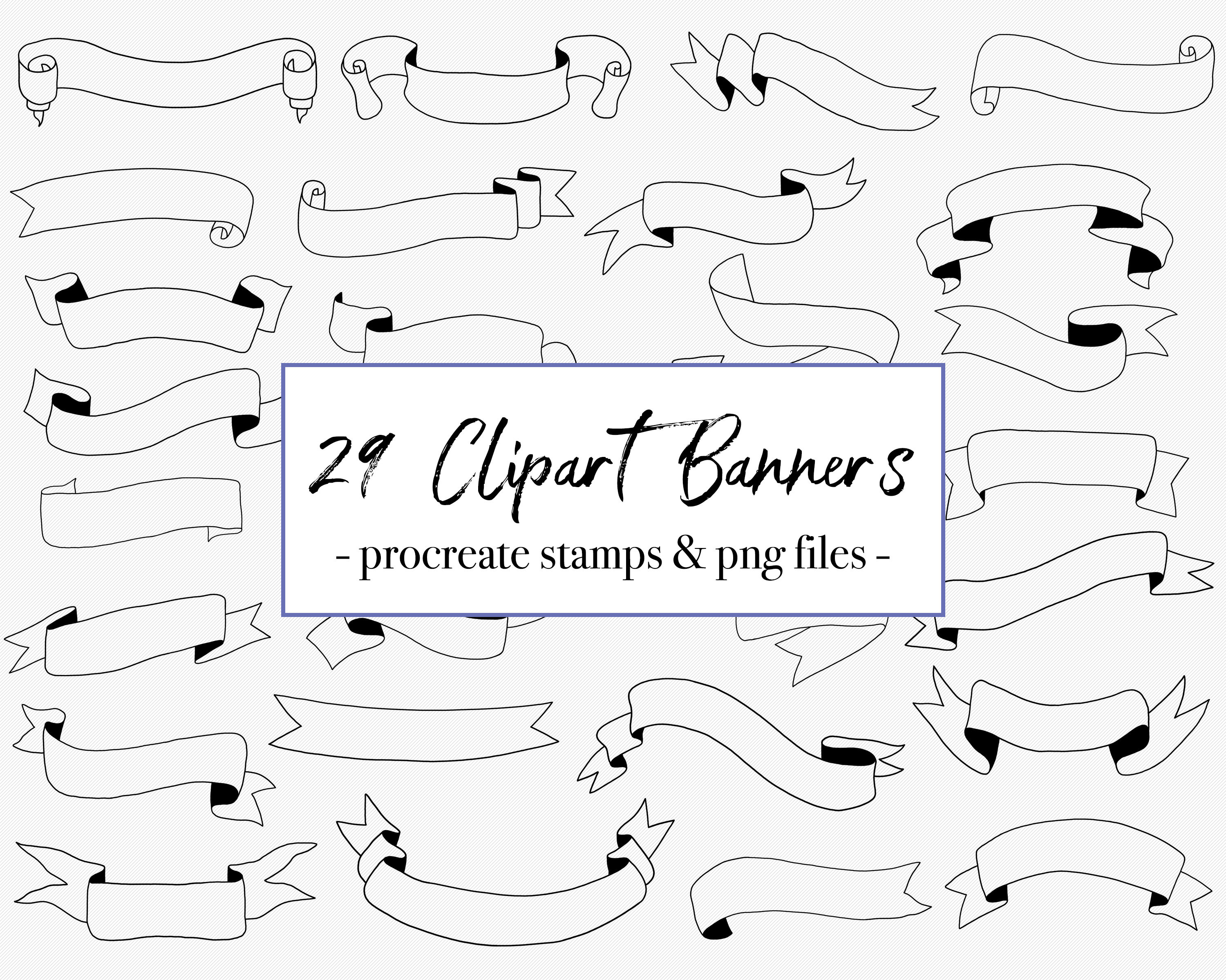 Ribbon Divider Clipart Party Banner Clipart Ribbon Banner Wedding ...