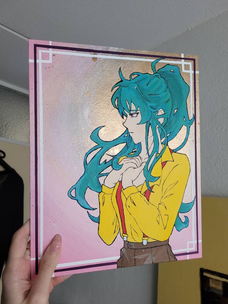 YYH Botan Art Nouveau Painting - Etsy